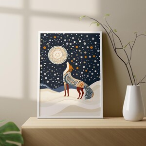 Howling Wolf and Moon – Mystical and Decorative Art Print - Etsy