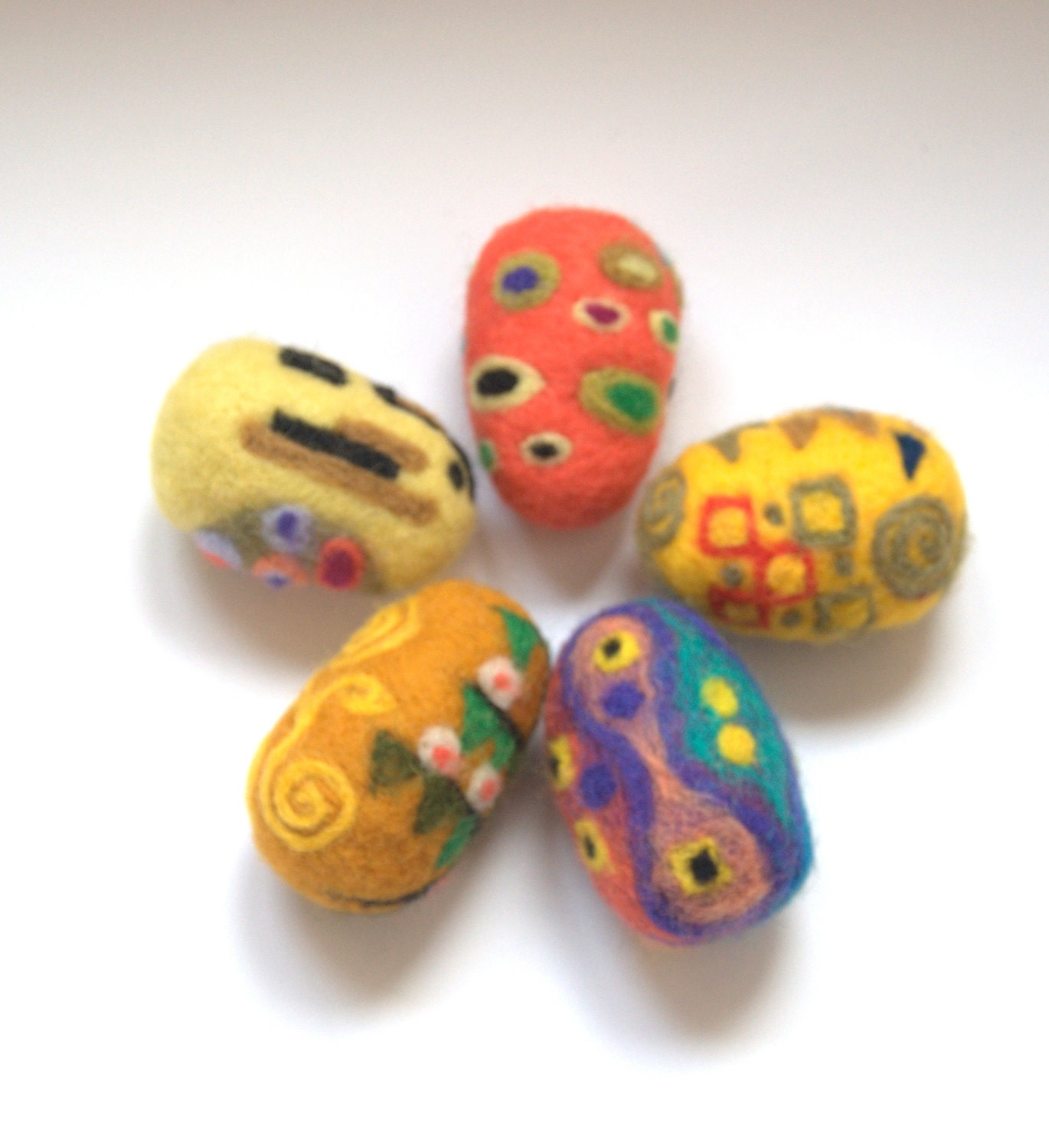 Felted pincushion purple wool pin cushion G. Klimt Emilie | Etsy