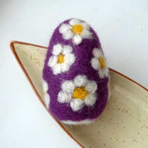 Easter Ornament Felted Wool Ball or Egg Spring Tree Ornament Lavender ...