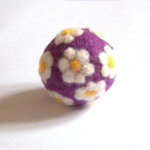 Easter Ornament Felted Wool Ball or Egg Spring Tree Ornament Lavender ...