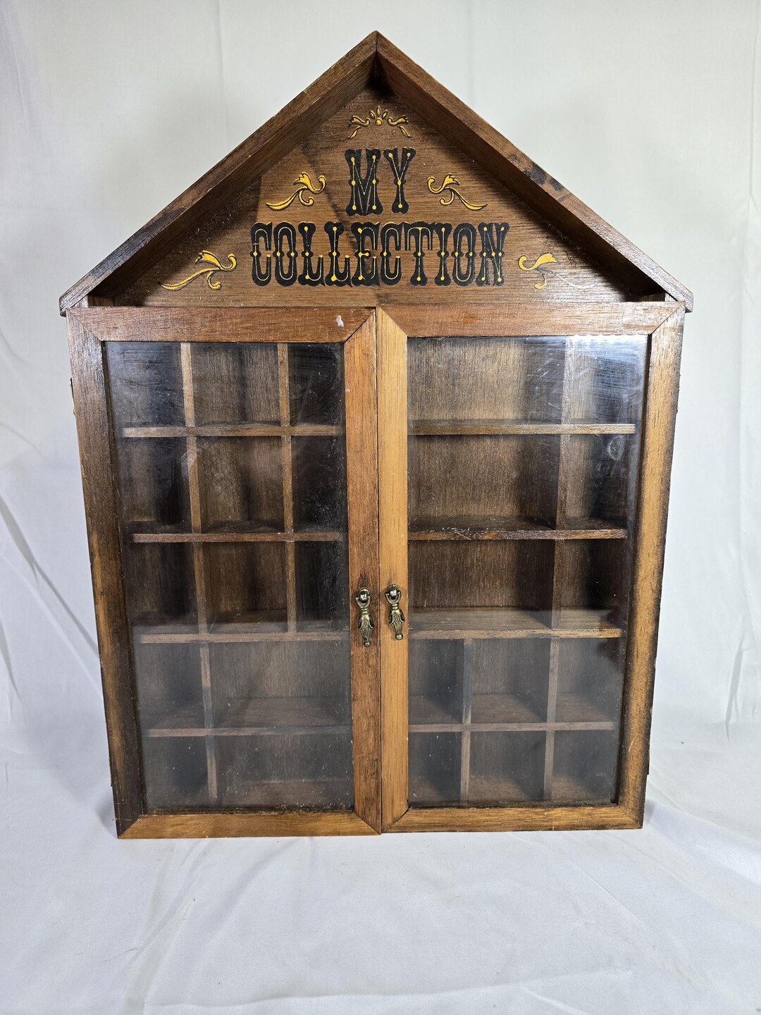 Vintage 1981 Enesco My Collection Double Glass Door Trinket Display ...