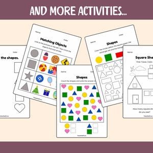 Printable Shapes Worksheets Tracing Shapes Preschool Workbook ...