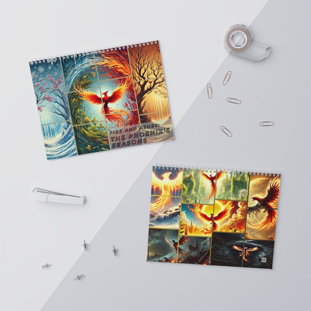 2025 Fantasy Wall Art Calendar Fire and Ashes: the Phoenix Seasons ...