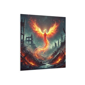 Phoenix Rising From the Ashes Foam Board - Inspirational Artwork ...