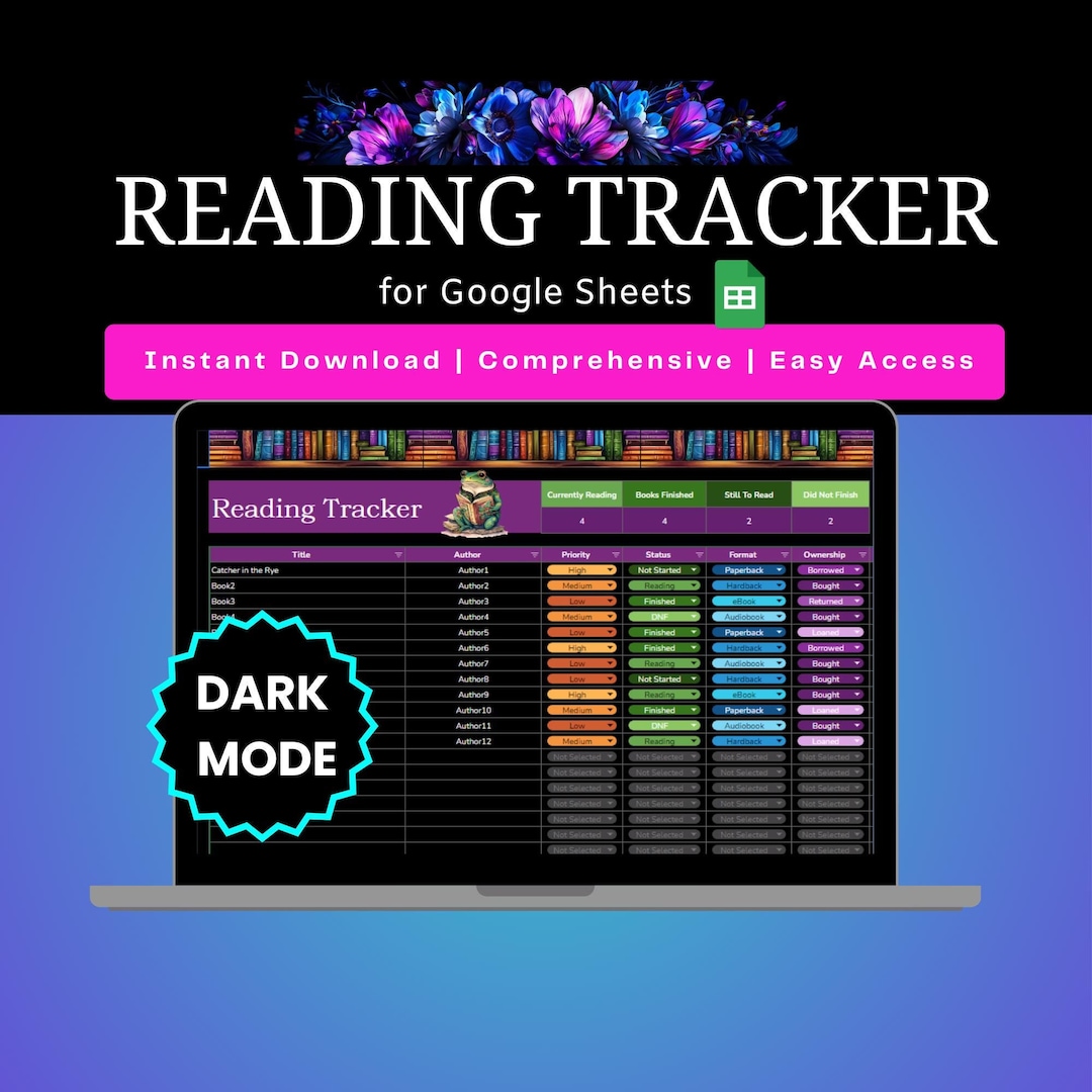 Book Tracker Spreadsheet Google Sheets Book Series Tracker Reading List ...