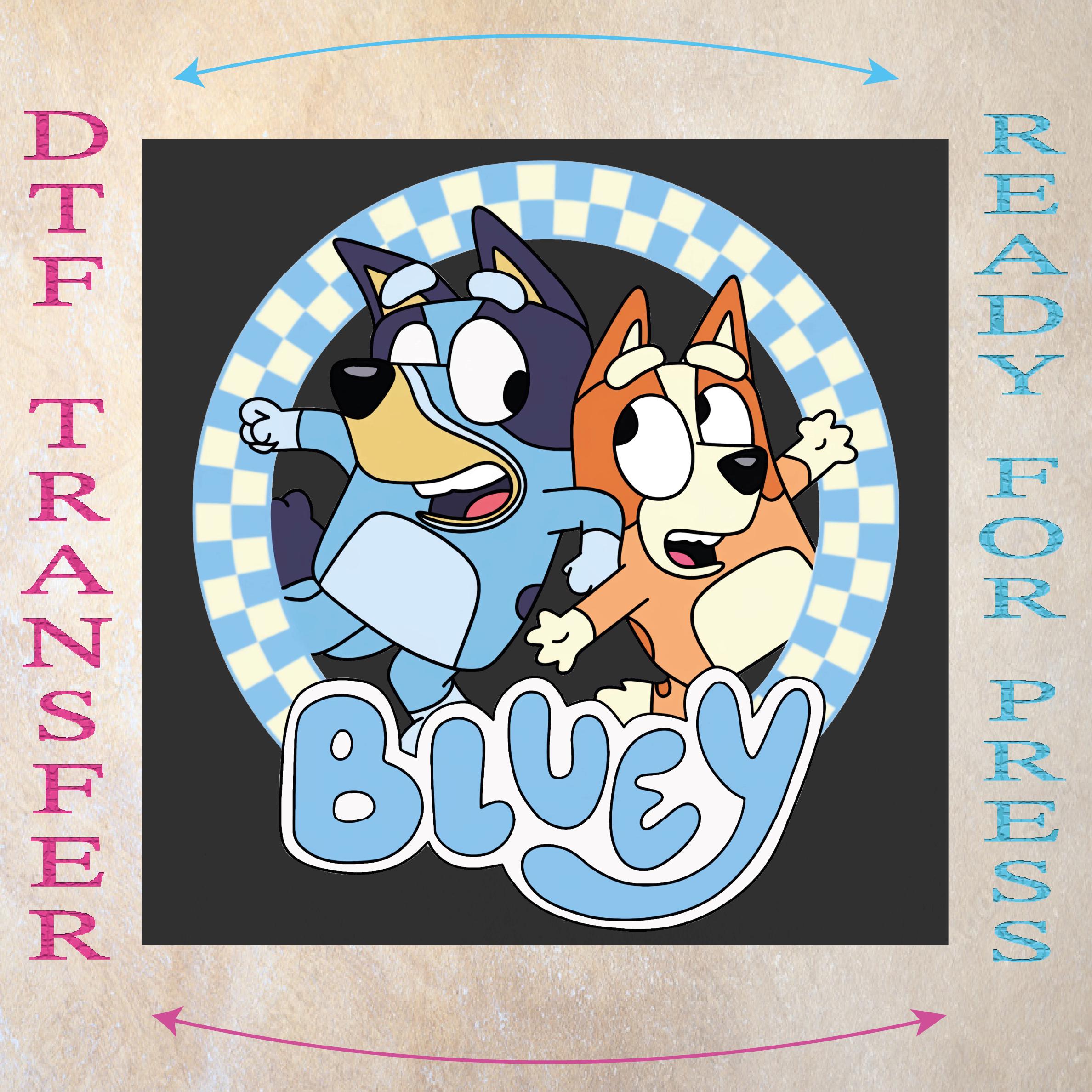 Bluey and Bingo DTF Transfer: Motivational Heat Press Design - Etsy