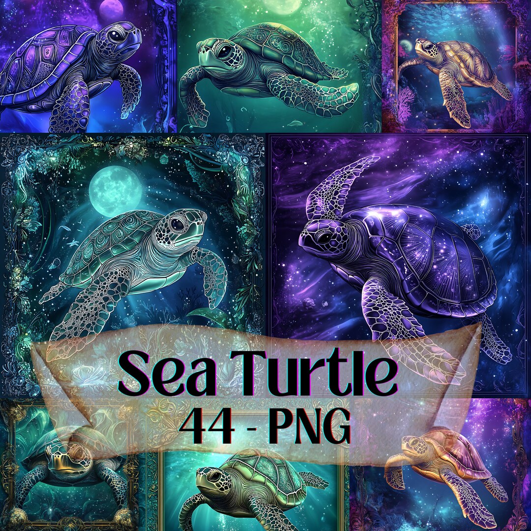 3D Sea Turtle Clipart, Miracle Turtle Clipart, Sea Turtle Swimming ...