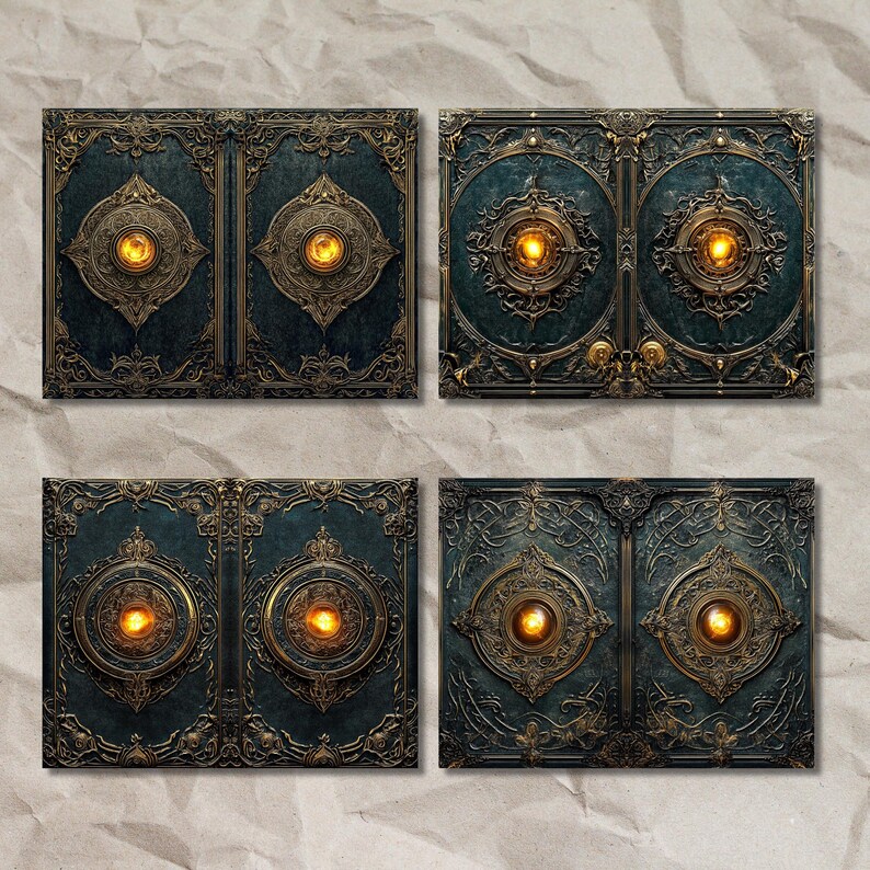 Ancient Book Covers | Vintage Cover Pages Junk Journal Kit | Mysterious ...