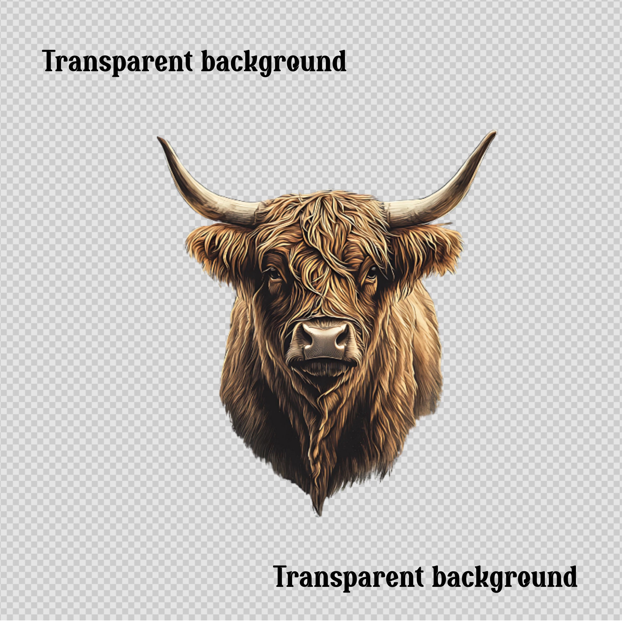 Highland Cow Clipart Bundle | 20 PNG Realistic Designs | Perfect for ...