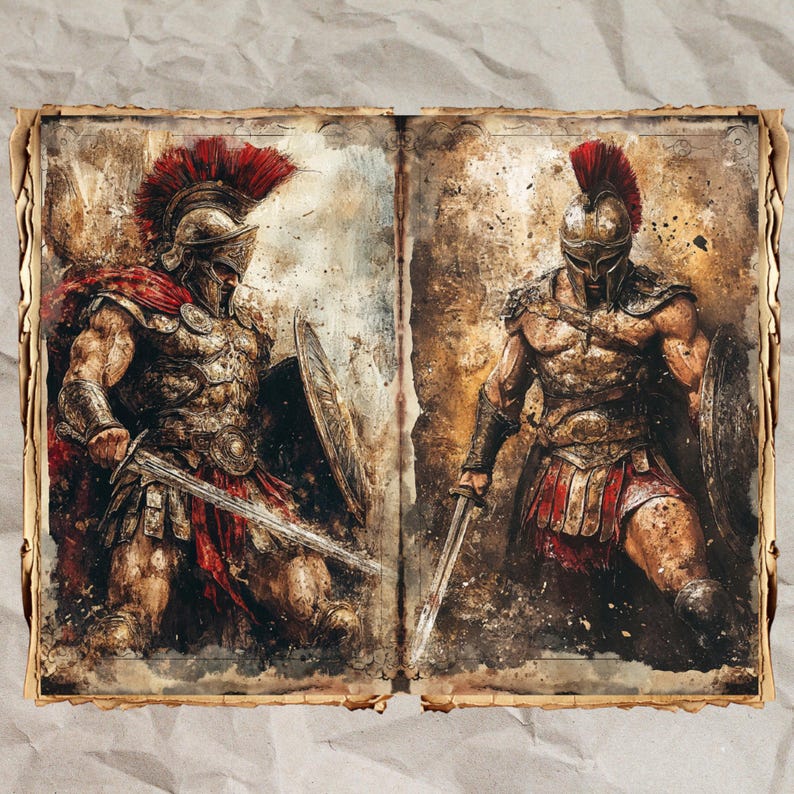 Ancient Roman Warrior Junk Journal Pages: Shabby Chic Ephemera (42 JPEG ...