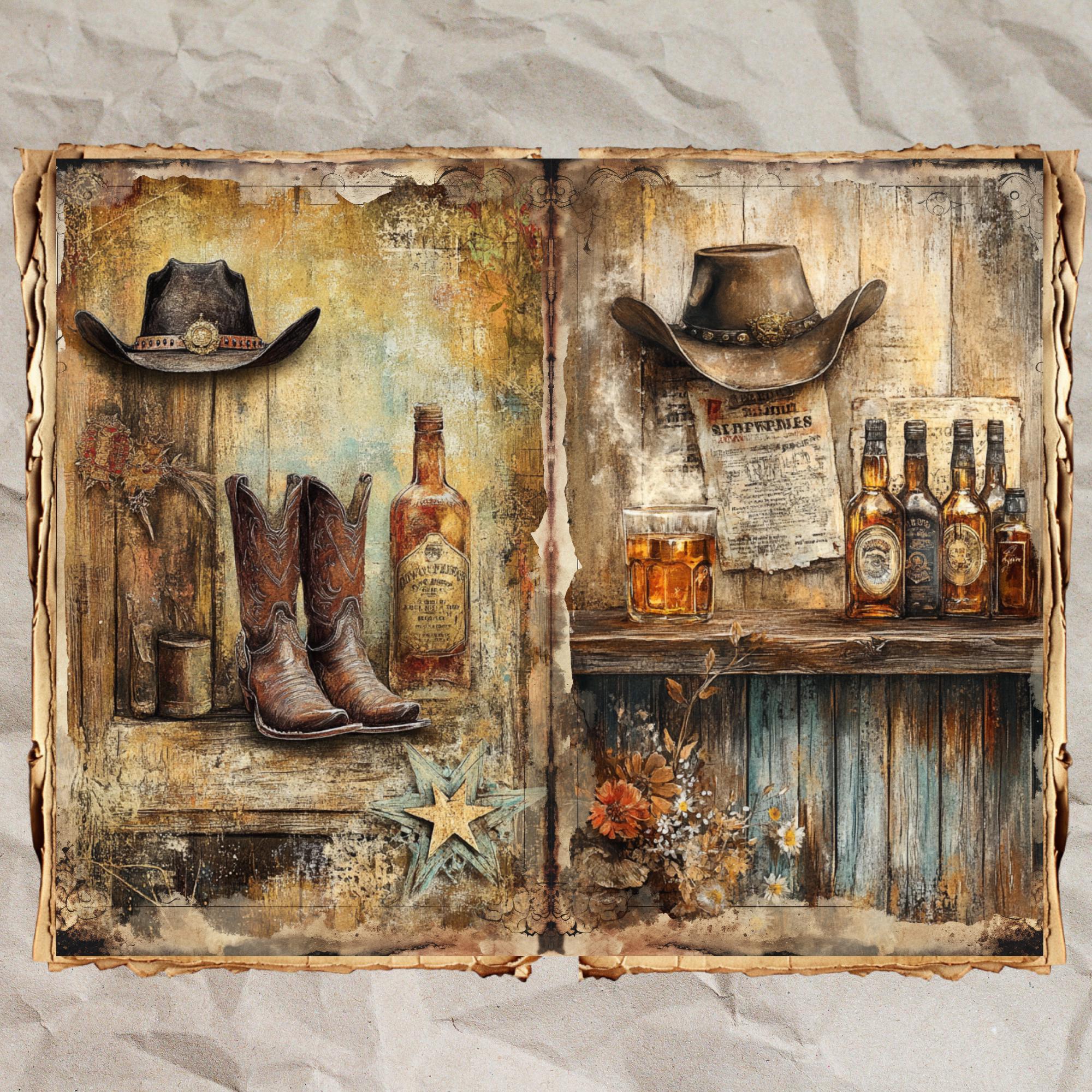 Vintage Western Junk Journal Pages: Cowboy Era Ephemera (52 JPEG) - Etsy