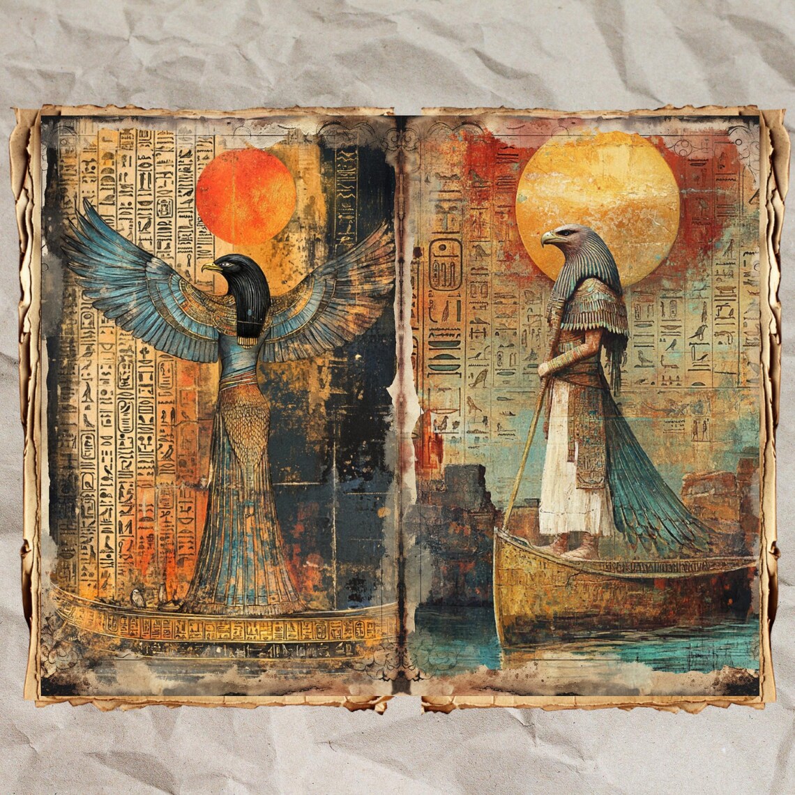 Ancient Egypt Junk Journal Kit: Shabby Chic Ephemera (44 JPEG) - Etsy