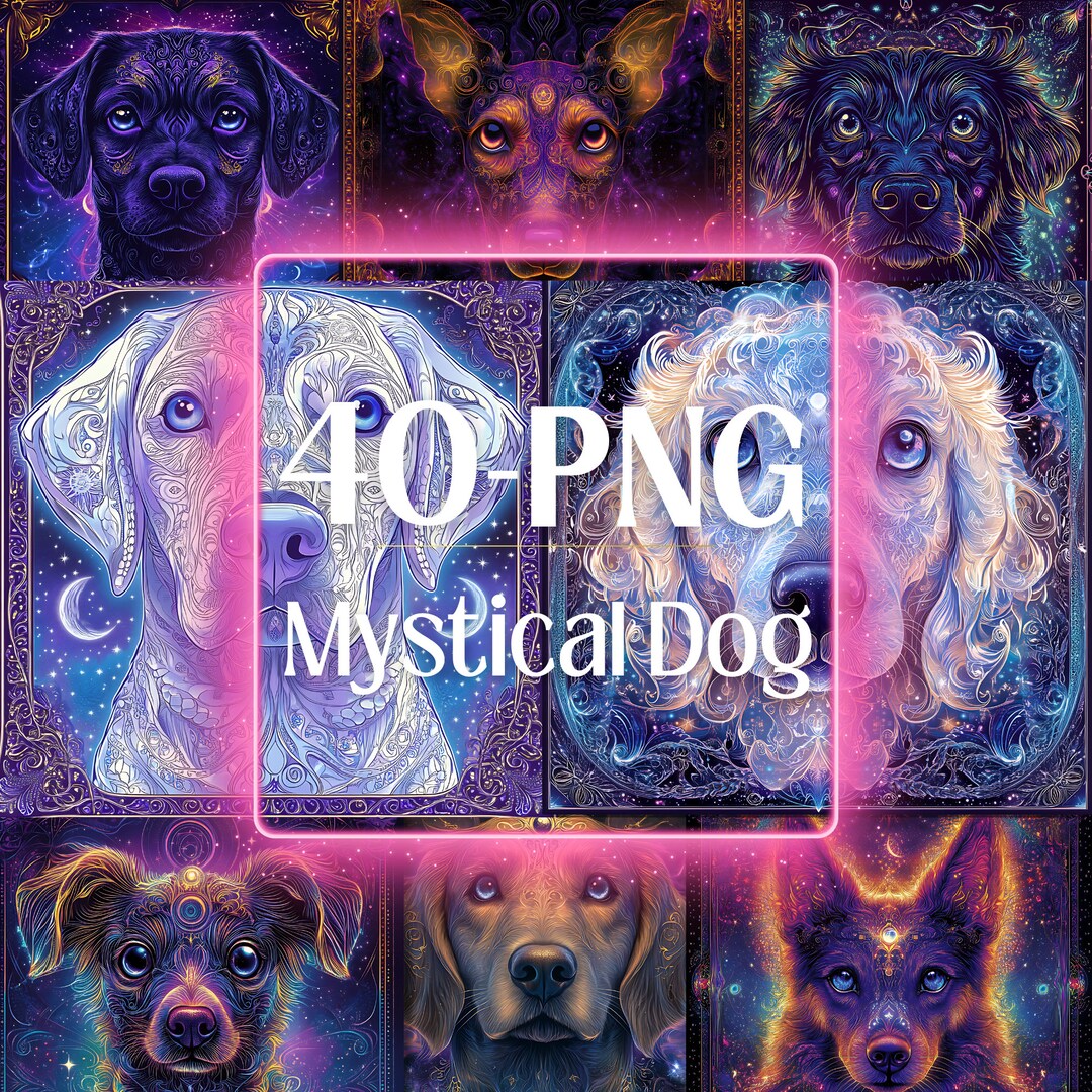 Mystical Dog Clipart, Miracle Dog Clipart, Printable 3D Mystical Dog ...