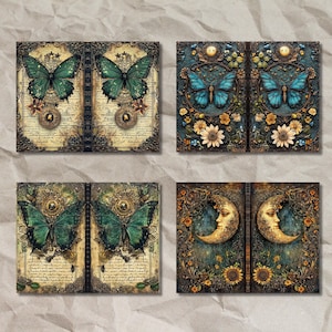 Spellbound Book Covers | Ancient Cover Pages Junk Journal Kit | Vintage ...