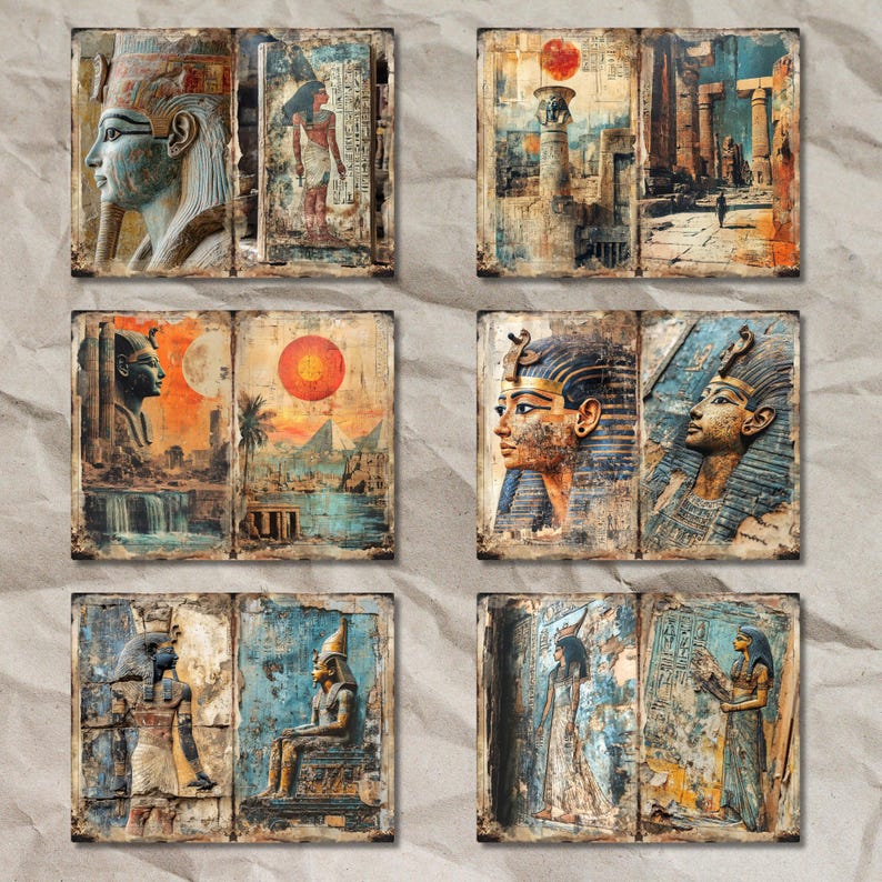 Ancient Egypt Era Junk Journal Printable Pages Vintage Egyptian Collage ...