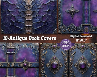 Spellbound Book Covers | Ancient Cover Pages Junk Journal Kit | Vintage ...