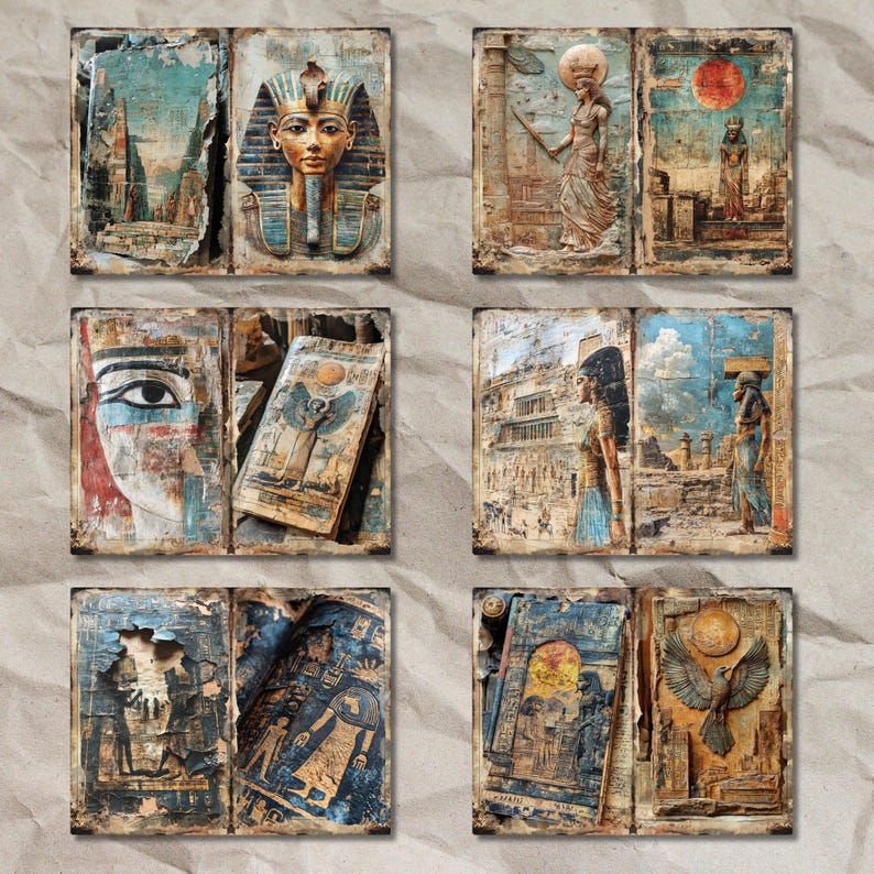 Ancient Egypt Era Junk Journal Printable Pages | Vintage Egyptian ...