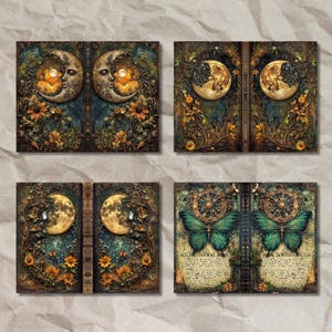 Spellbound Book Covers | Ancient Cover Pages Junk Journal Kit | Vintage ...