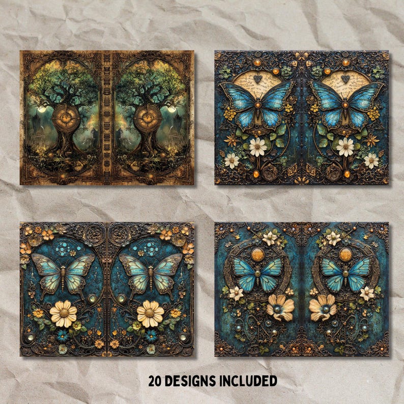 Spellbound Book Covers | Ancient Cover Pages Junk Journal Kit | Vintage ...