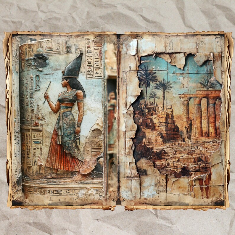 Ancient Egypt Era Junk Journal Printable Pages | Vintage Egyptian ...