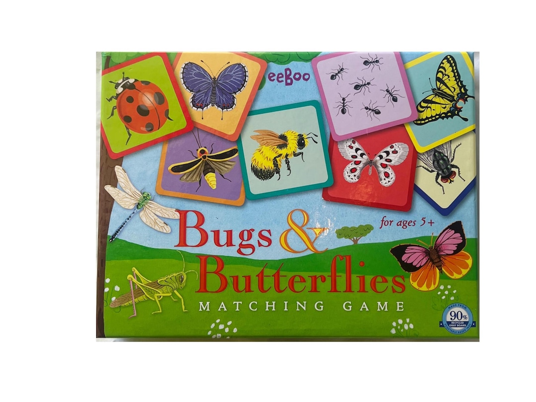 Bugs and Butterflies Matching Game by Eeboo - Etsy