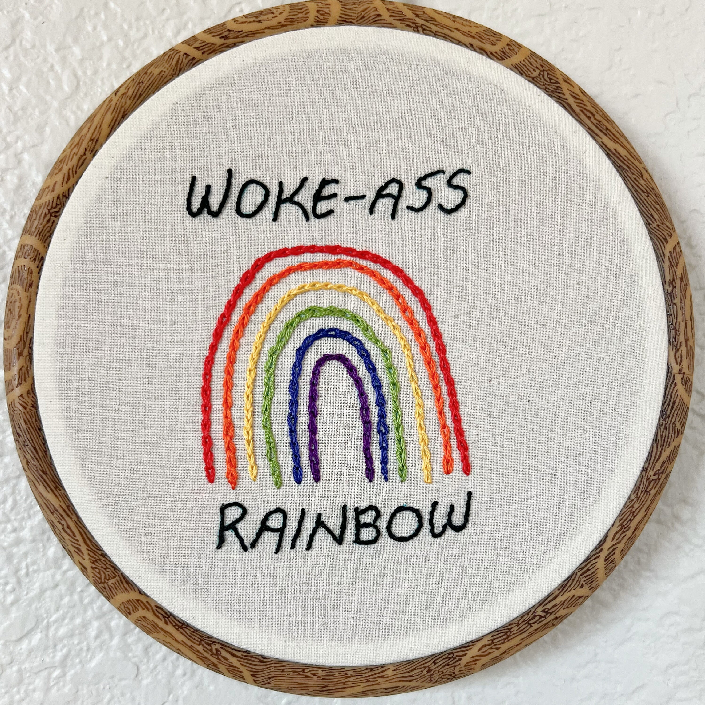 Hand Embroidery PDF Pattern for Boho Rainbow Wall Decor Craft Fun ...