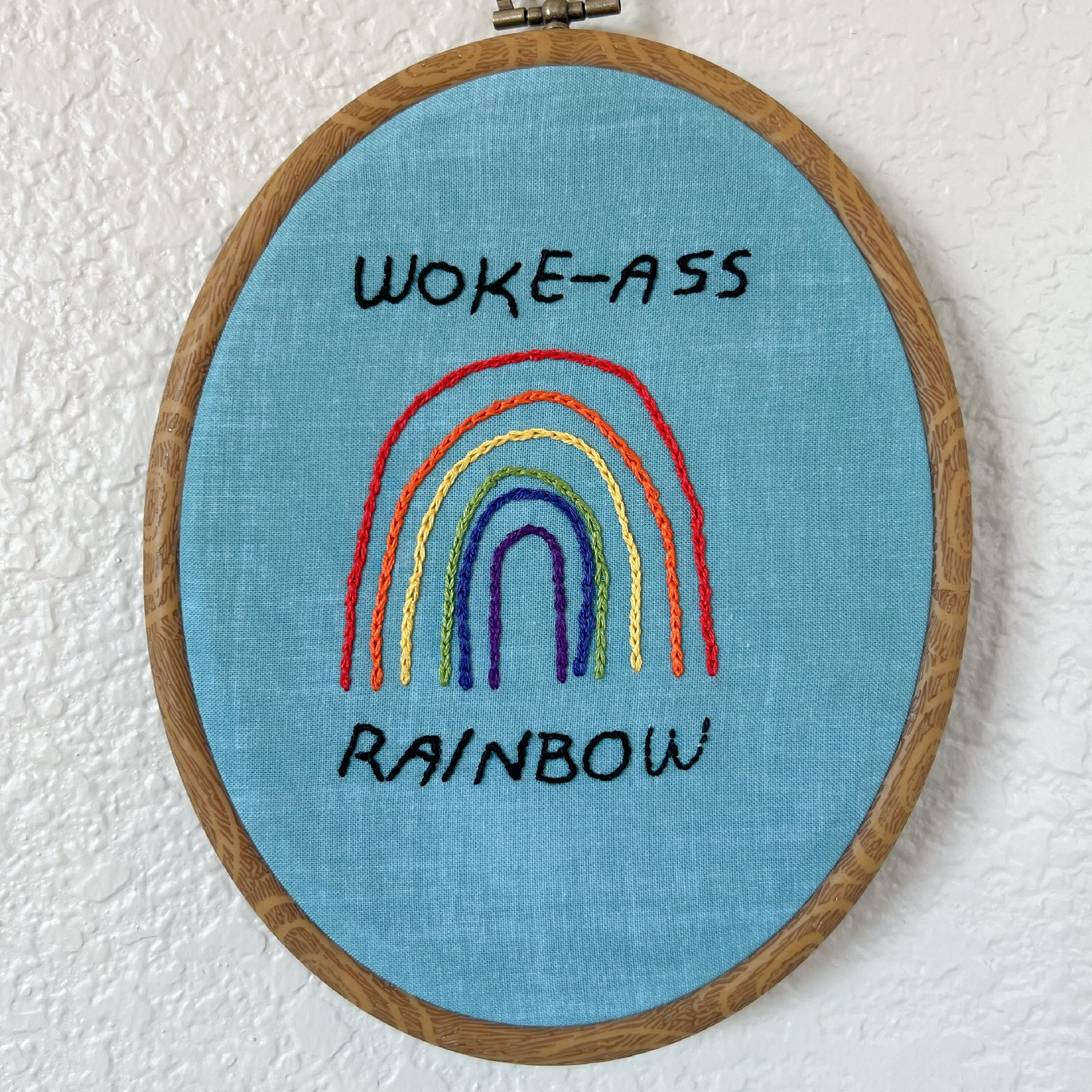 Hand Embroidery PDF Pattern for Boho Rainbow Wall Decor Craft Fun ...