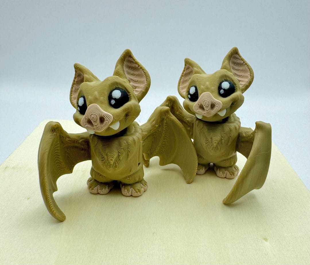 Flexi Bat - Vampire Bat | Cute Articulated 3D Printed Desk Toy - Etsy