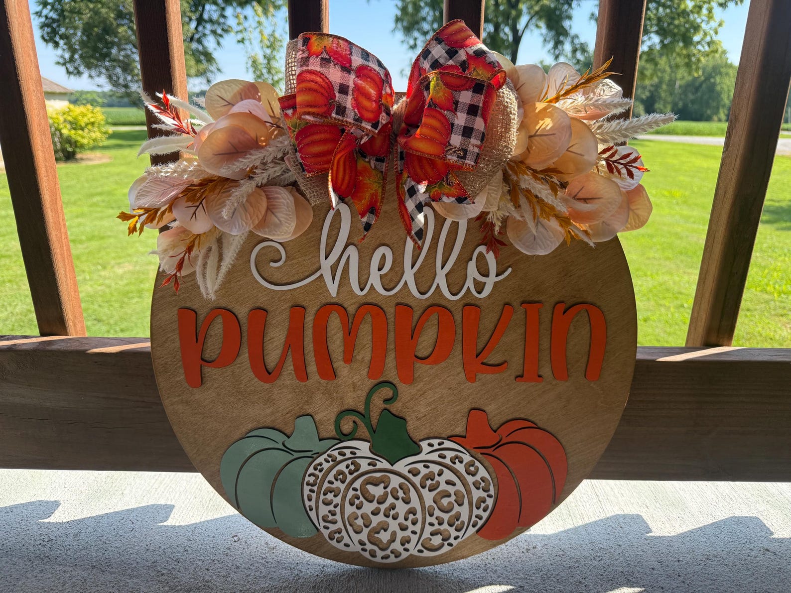 Hello Pumpkin Fall Door Hanger - Etsy