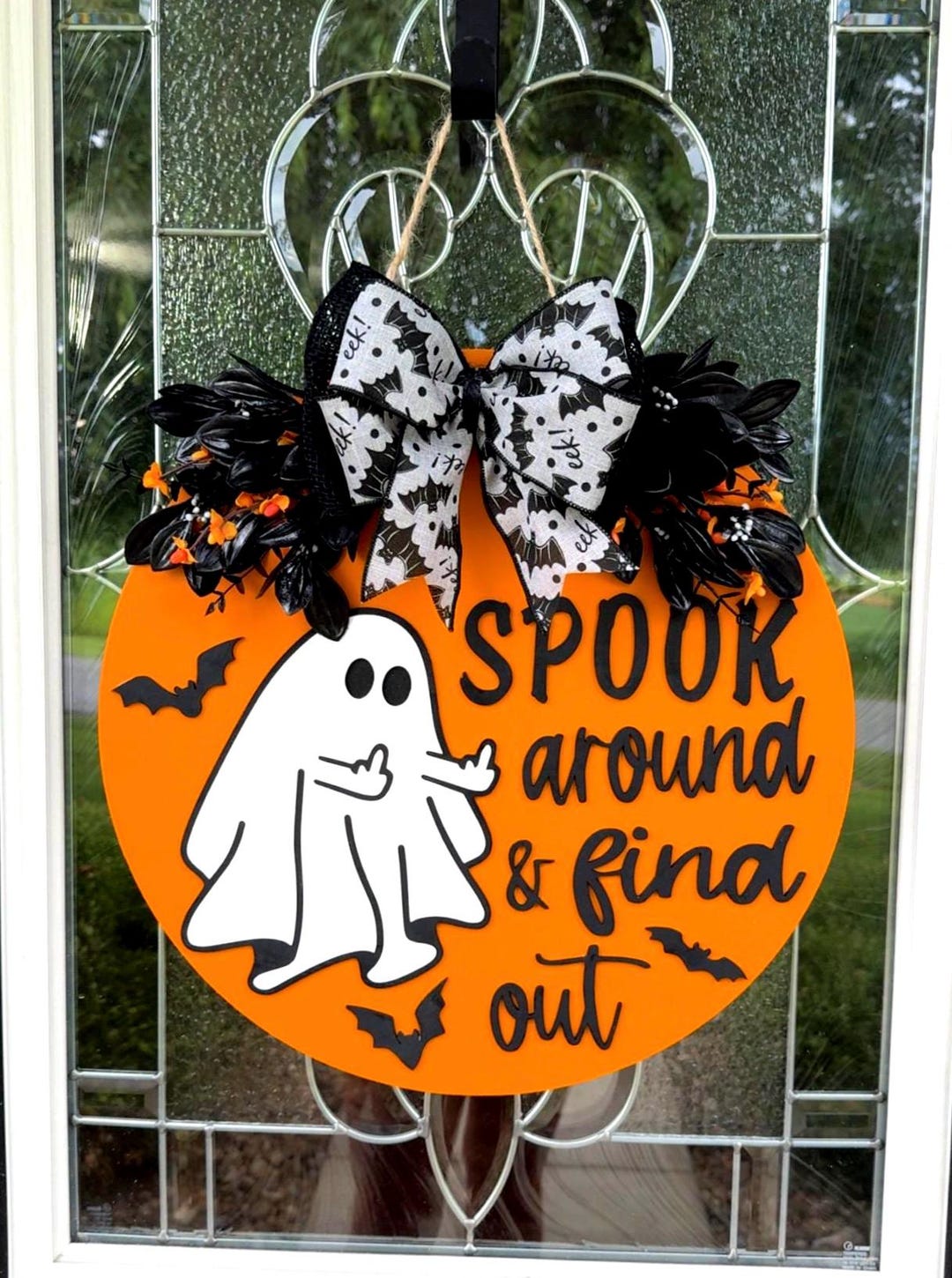 SPOOK Around and Find Out 18” Door Hanger - Etsy