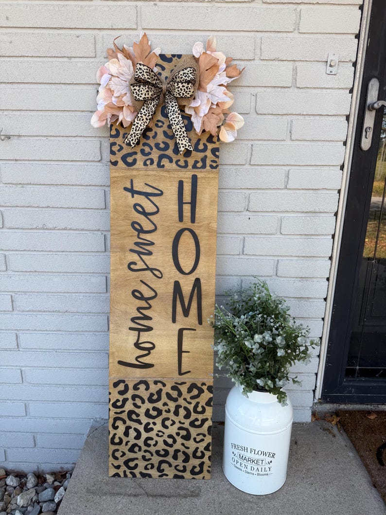 Leopard Print Porch Leaner - Etsy