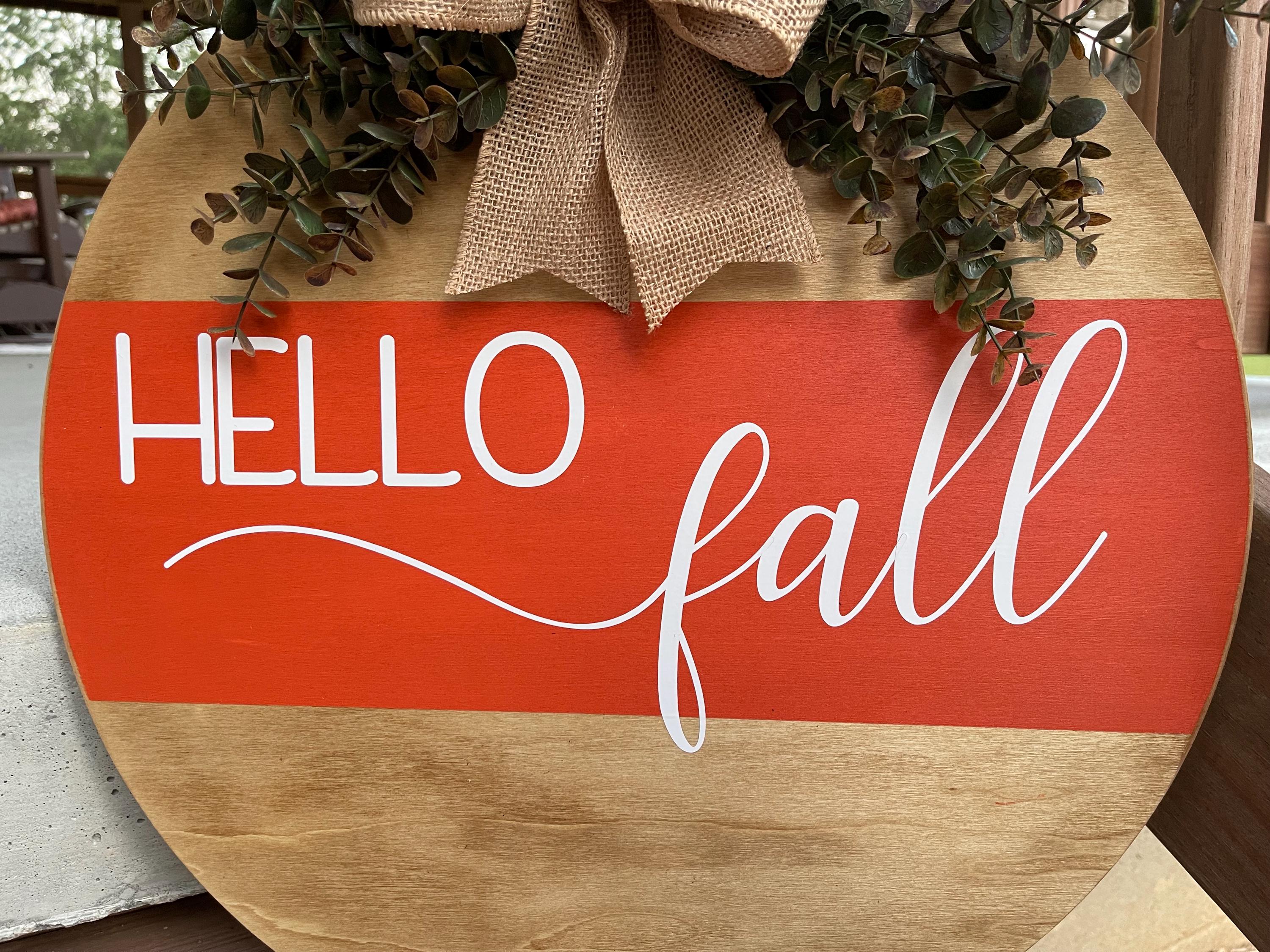 Hello Fall Door Hanger - Etsy