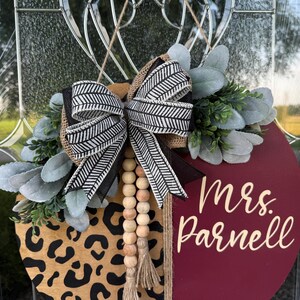 Personalized Leopard Print Door Hanger - Etsy