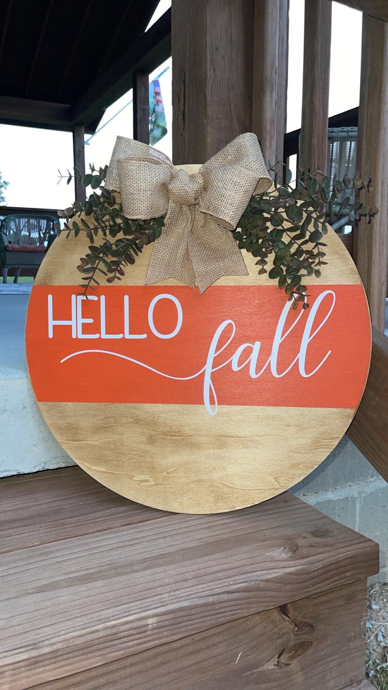 Hello Fall Door Hanger - Etsy