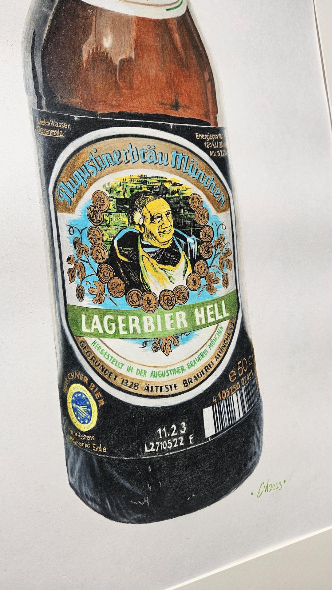 Original Drawing - "guschdl" Augustiner Beer - Etsy