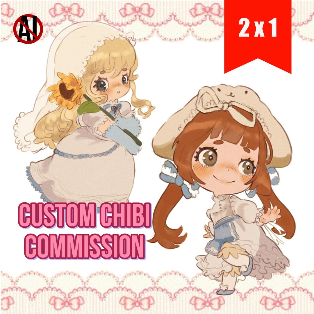 Chibi Character, Custom Chibi Commission, Custom Chibi Anime, Original ...