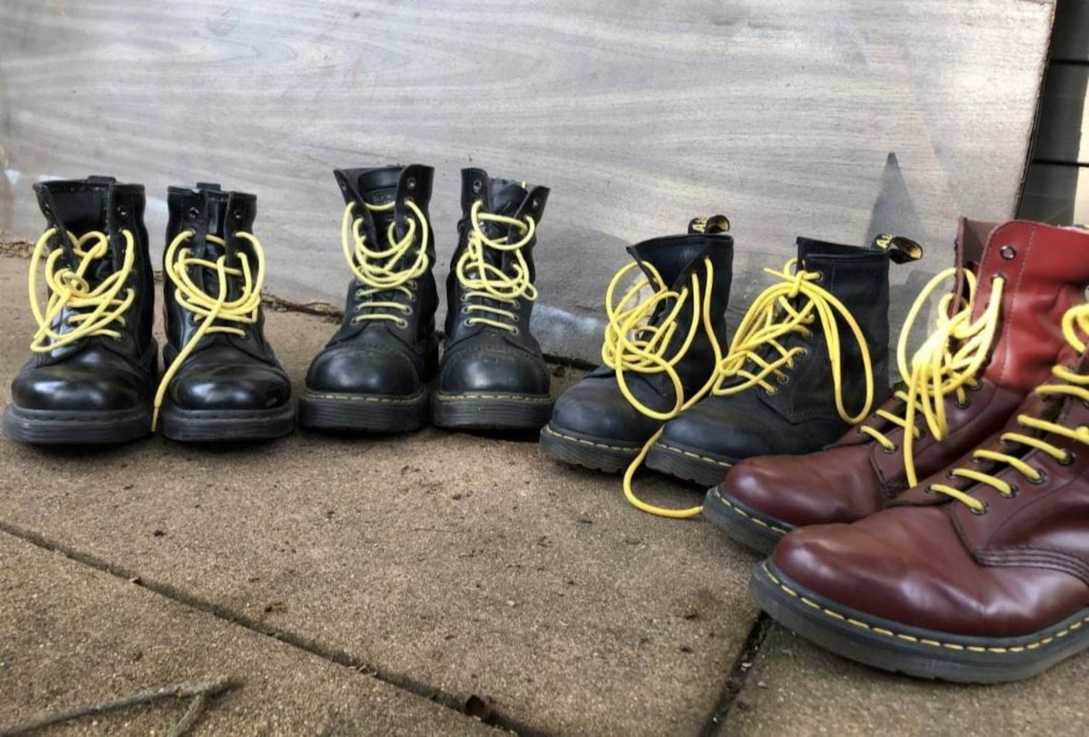 Dr Marten Style Skinhead Red or Yellow Boot Laces Retro, MOD, Shoe ...