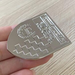 Lambretta Castrol Innocenti 3D Aluminium Badge Emblem Decal Silver ...