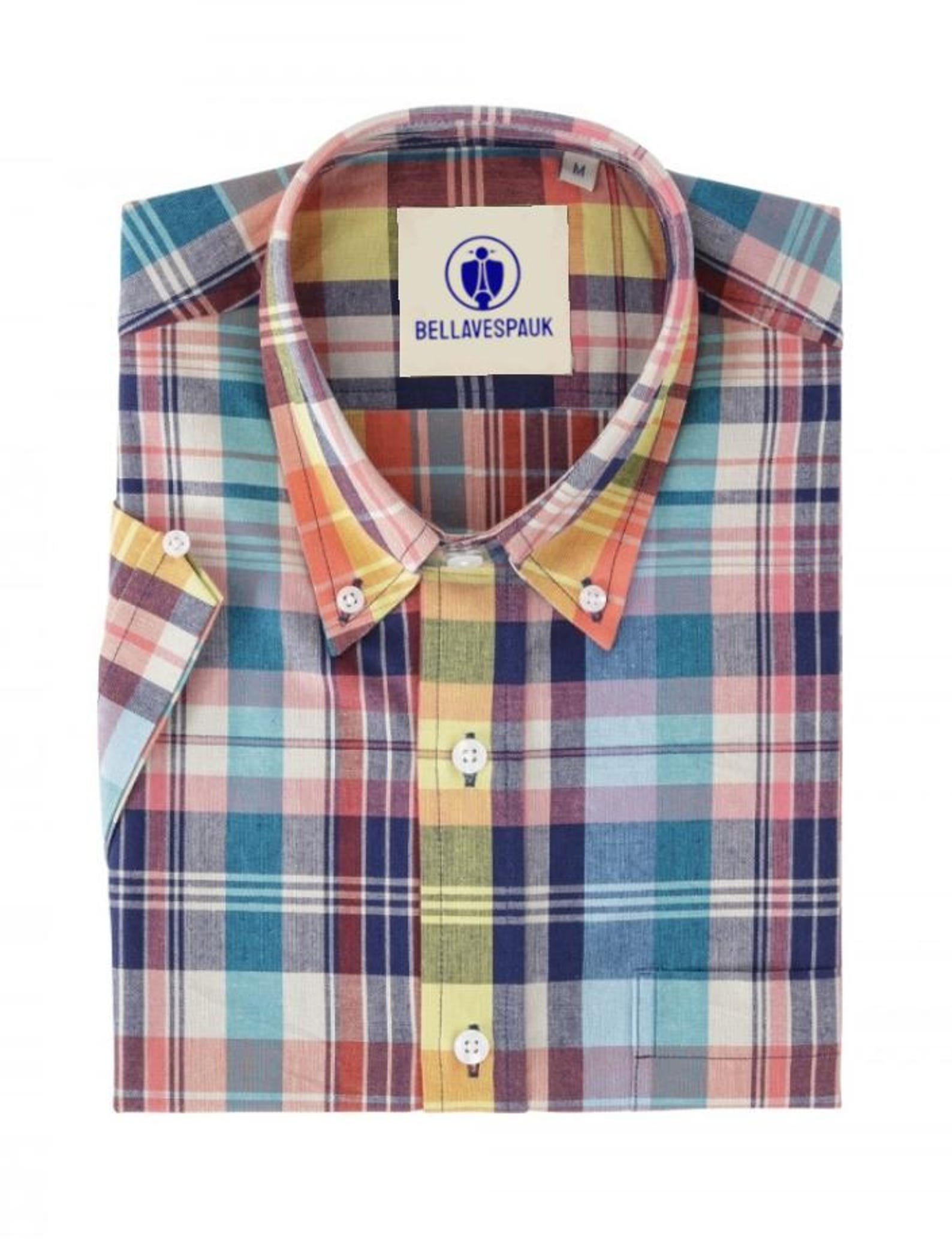 Men's Multi-colored Check Shirt: Mod Skinhead Style, 100% Cotton - Etsy