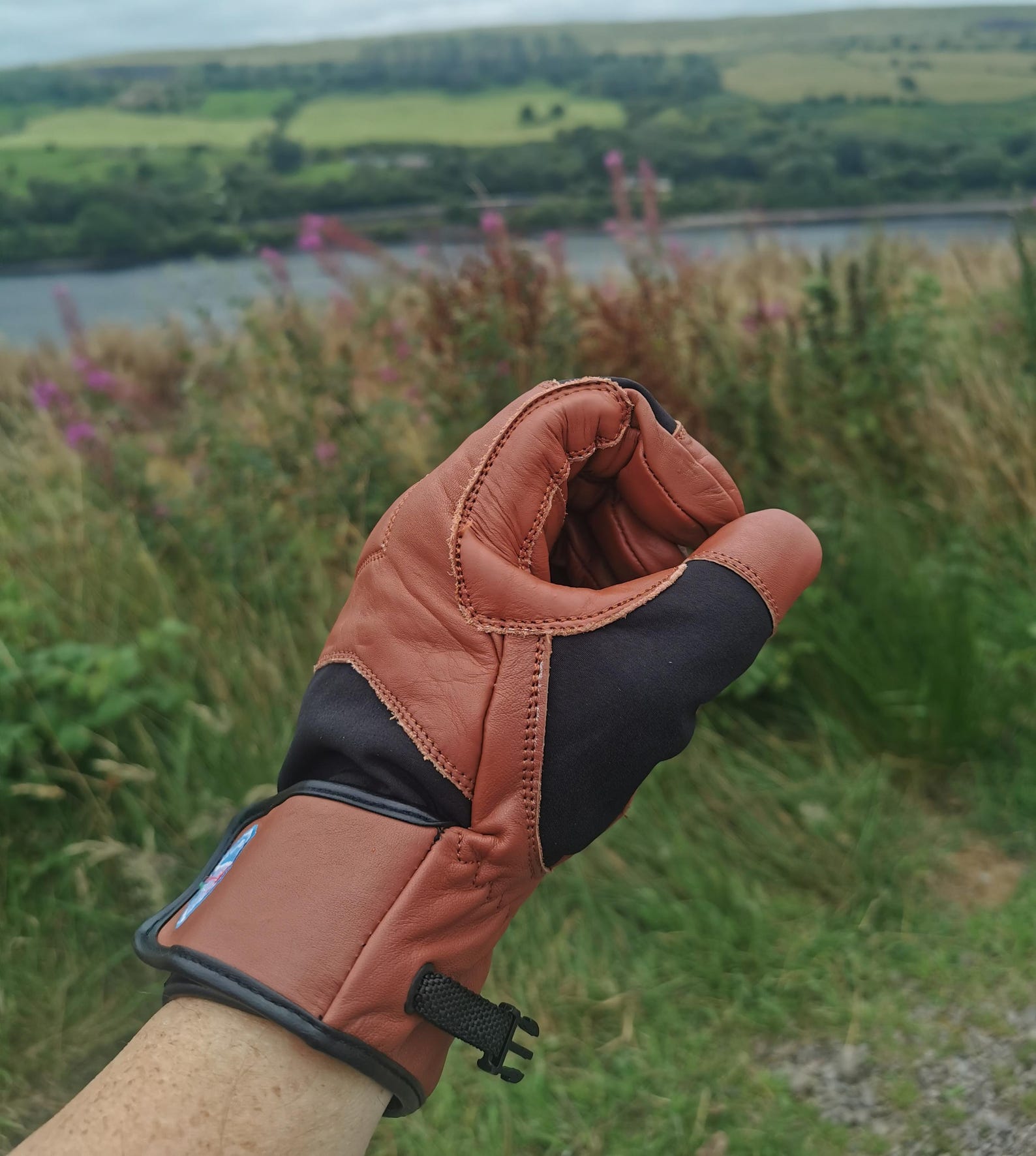 Vespa Rustic Brown Italian Leather Gloves Windproof Waterproof Winter ...