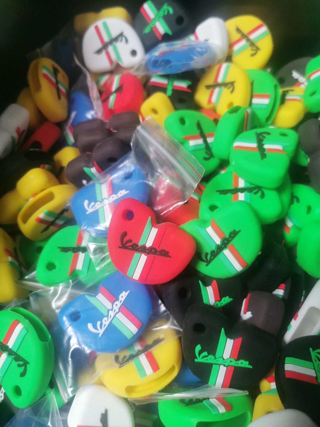Vespa Silicone Scooter Key Cover, Italian Flag Colours, Compatible With ...