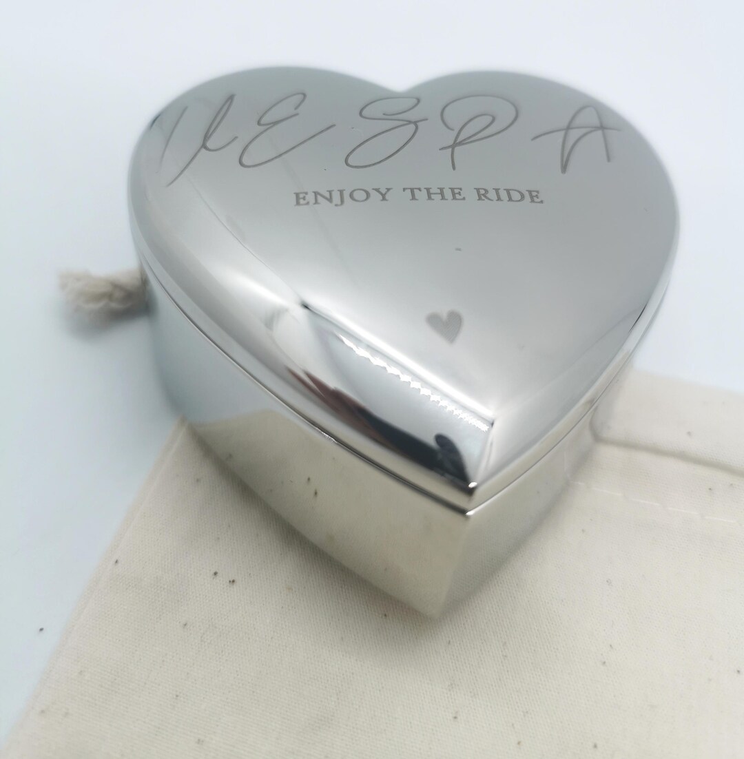 Vespa Lambretta Royal Alloy Custom Personalised Name and Message Heart ...