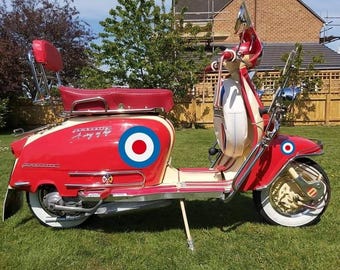 Vinyl Stickers Mods Scooter Boy Target Scootering Vespa Laptop Wall ...