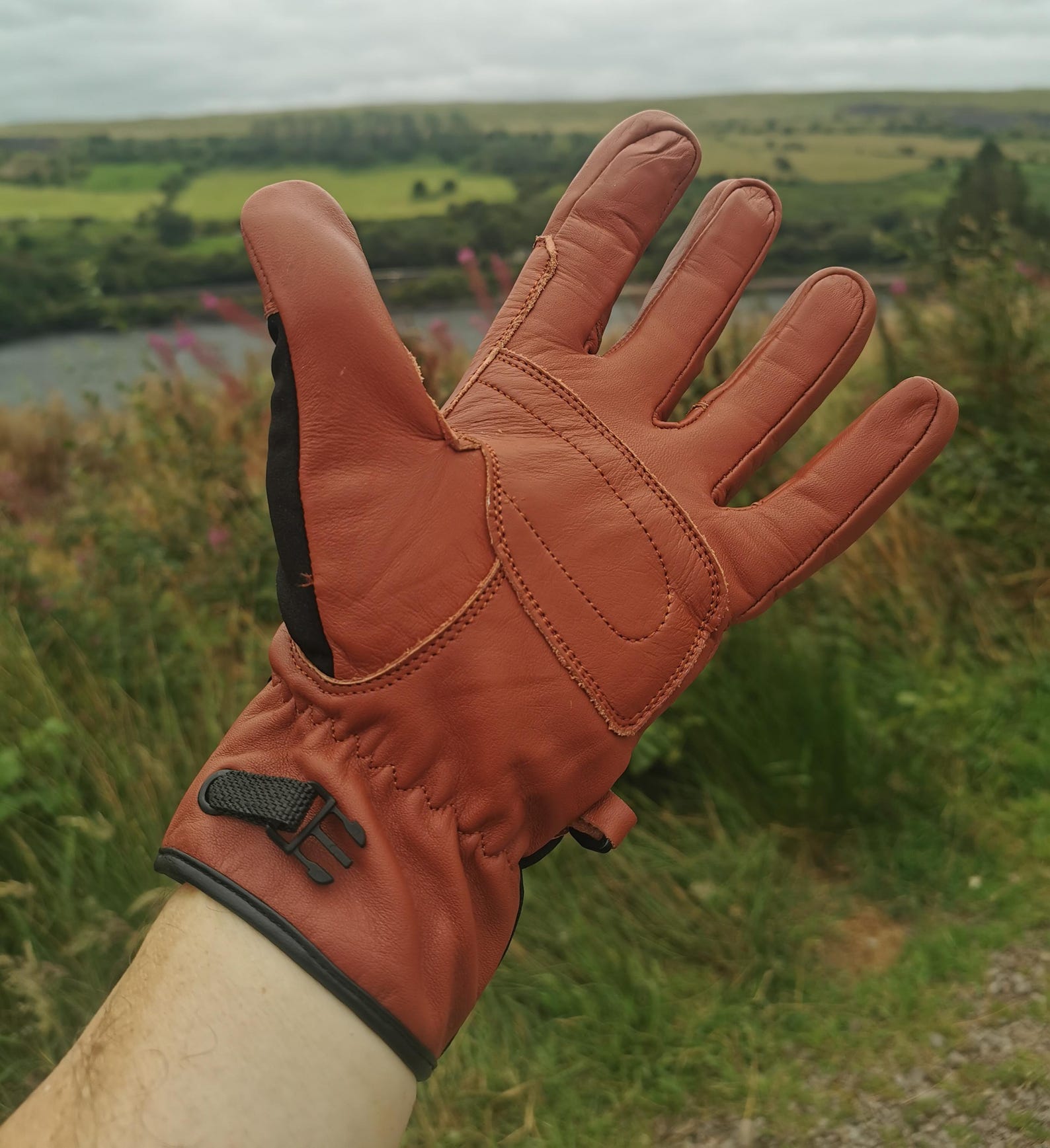 Vespa Rustic Brown Italian Leather Gloves Windproof Waterproof Winter ...