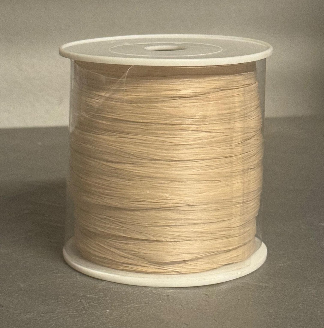 Matte Oatmeal Tan Light Brown Raffia 1/4 X 100 Yards of Raffia Ribbon ...