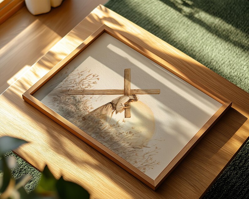 Jesus Carrying the Cross Watercolor Print | Christian Wall Art | Faith ...