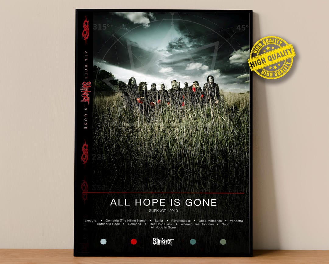 Slipknot Poster All Hope is Gone Poster Album Poster Prints Wall Decor ...