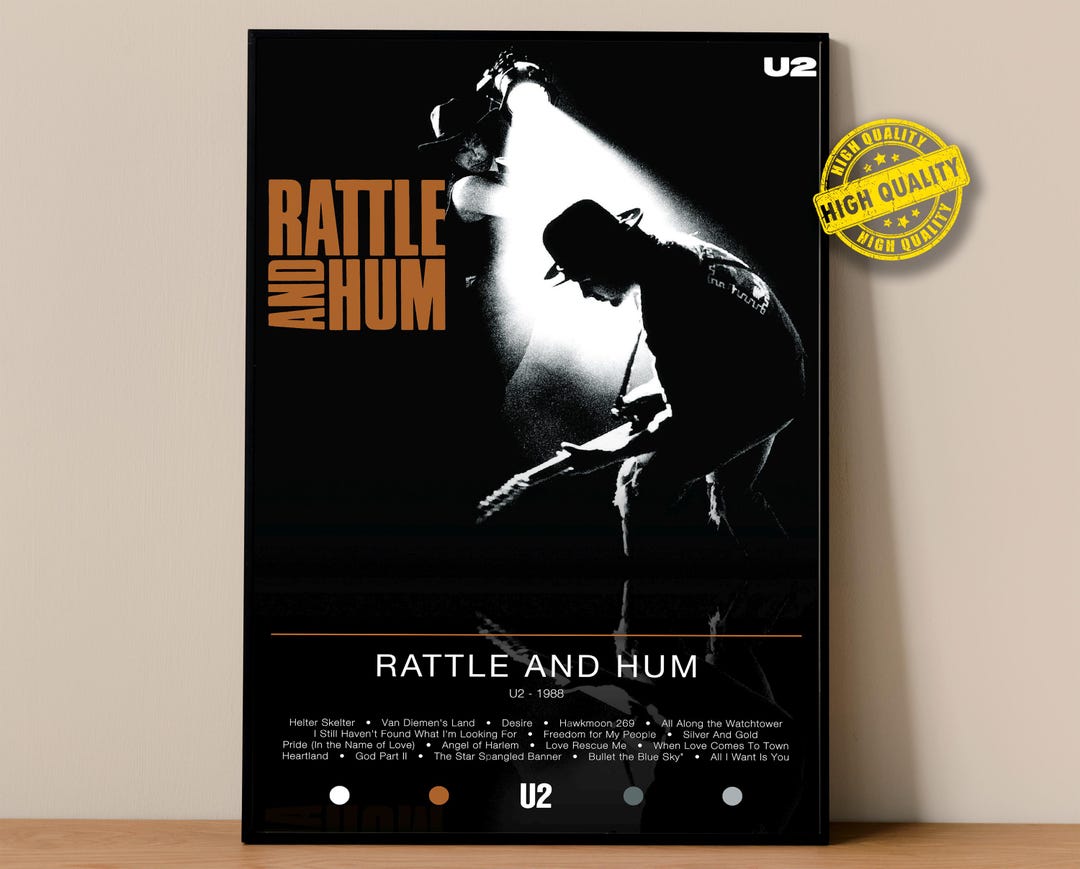 U2 Poster | Rattle and Hum Poster | Album Poster Prints | Wall Decor ...