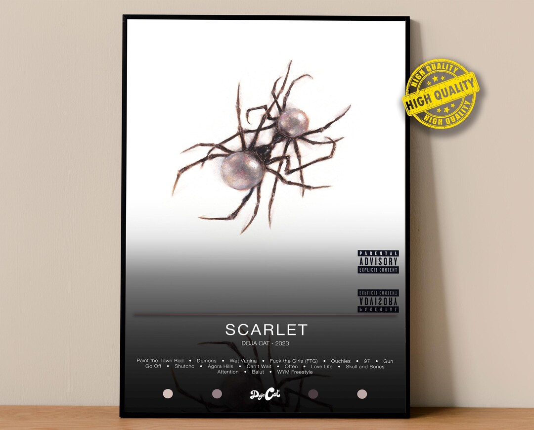 Doja Cat Poster Scarlet Poster 04004 Album Poster Prints Wall Decor ...