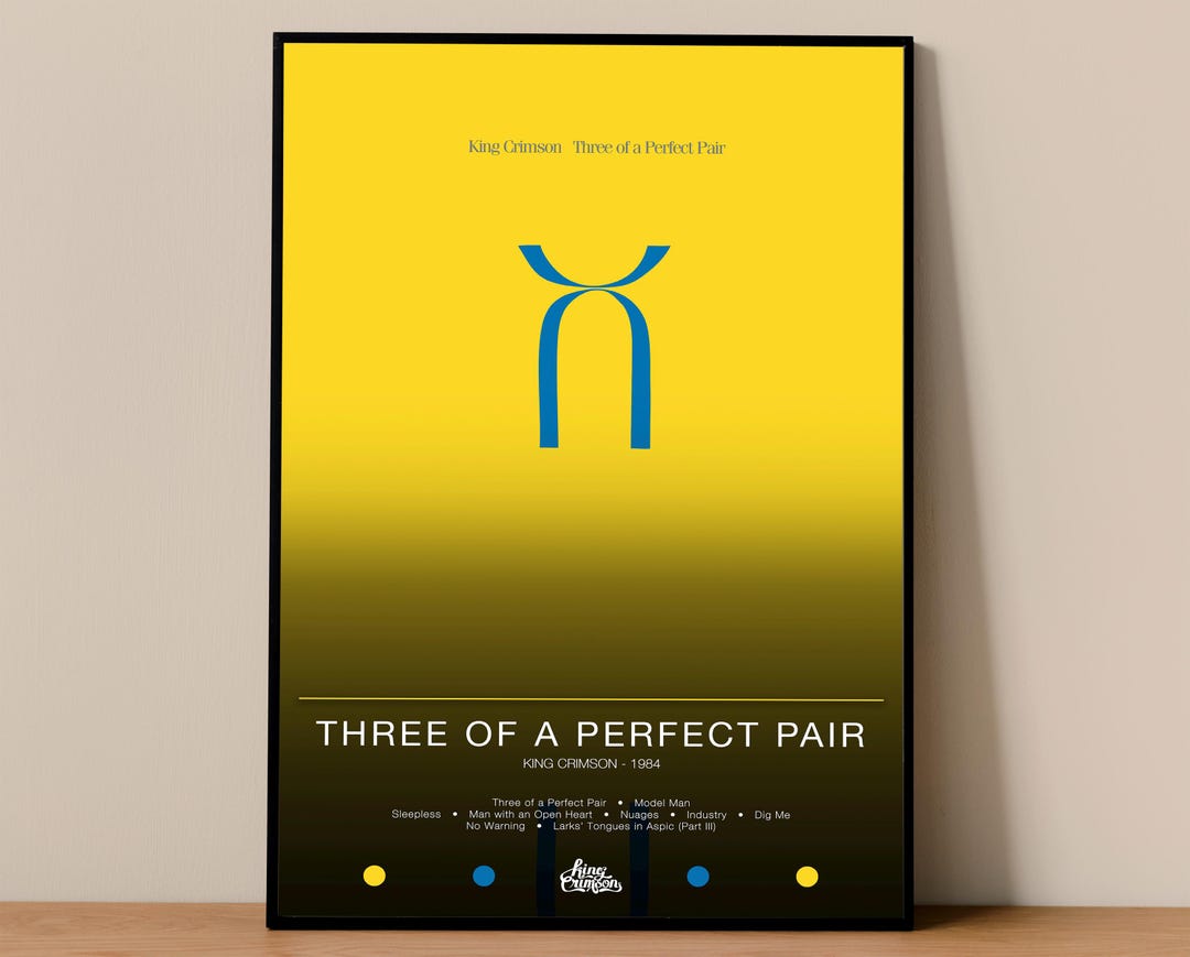 King Crimson Poster | Three of a Perfect Pair Poster | Album Poster ...